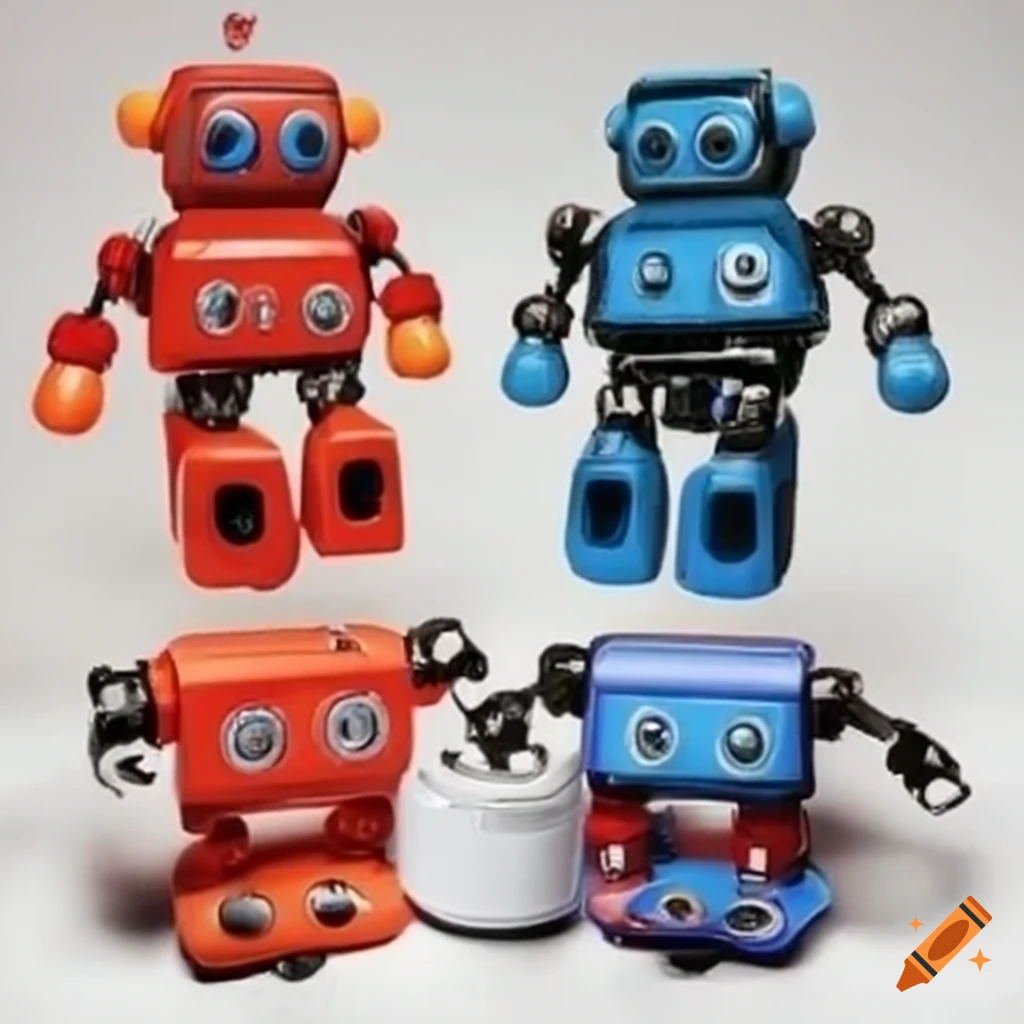 Funny robots on Craiyon