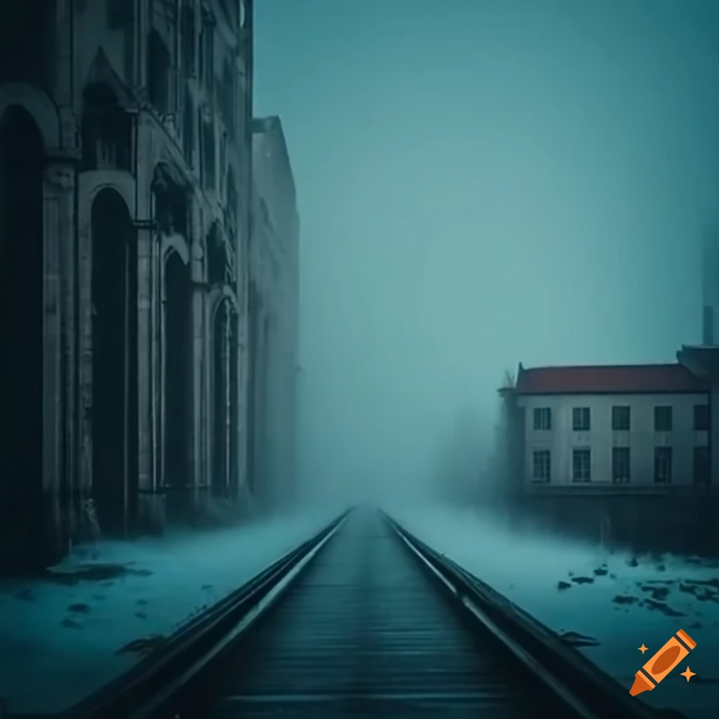 A mysterious fog covering an iconic industrial building