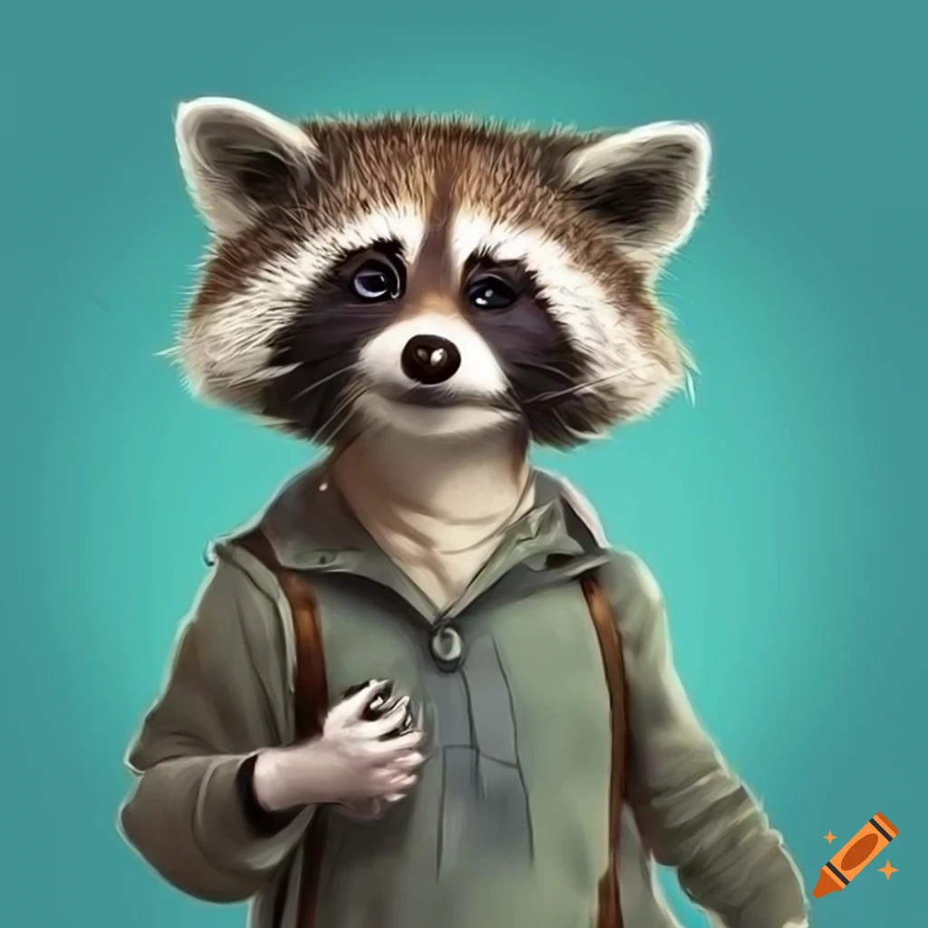 Anthropomorphic raccoon