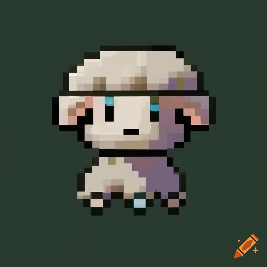 Sheep in pixel art on Craiyon
