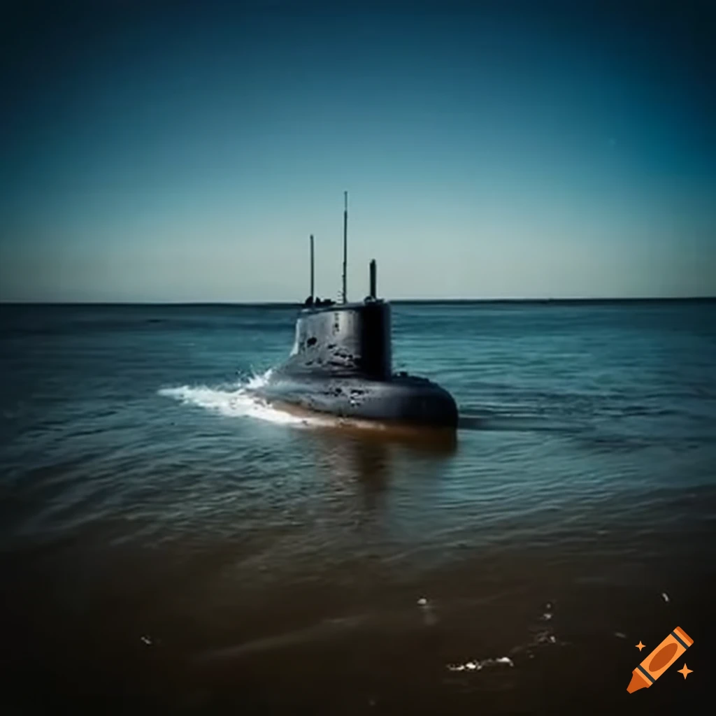 A missing submarine washed up on the shore