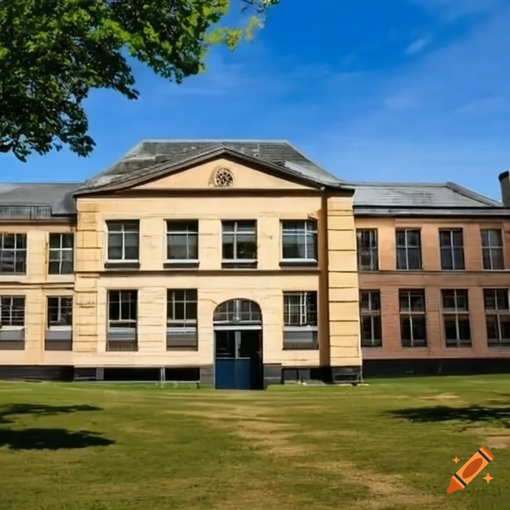 The exterior of a school