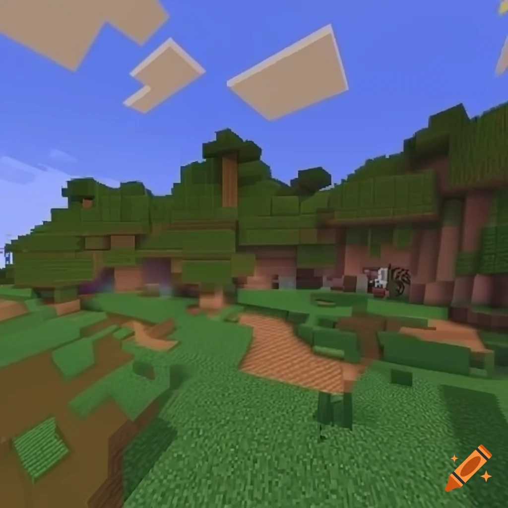 Savanna in the minecraft game universe on Craiyon