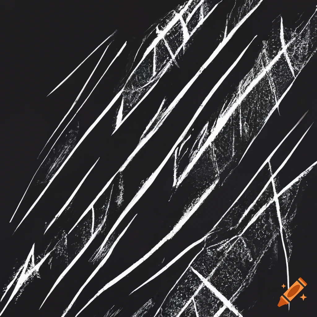 Abstract chalk drawing of a transparent geometric object diamond shape