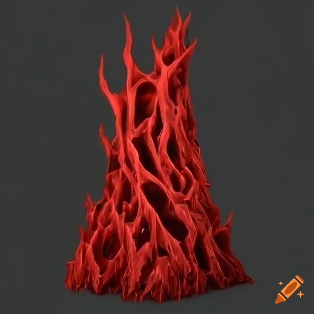 Red flowing biomass from prototype game series, realistic, 2k, precise edges, sharp edges, high ...