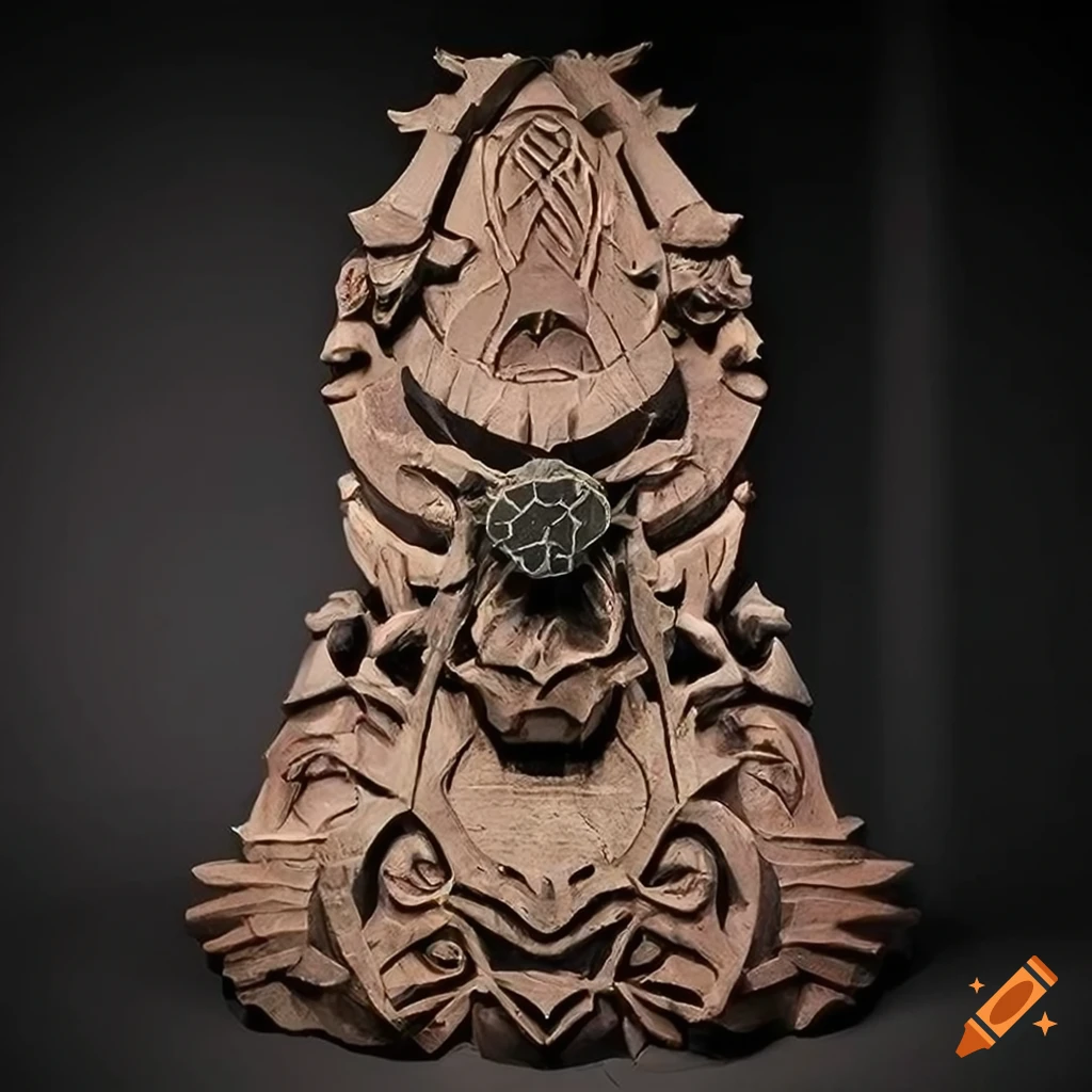 ‘Architectural Stave carving’-Style, Zelda Boss game sculpture ...