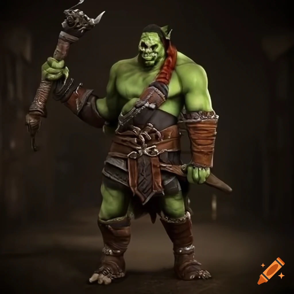 Orc warrior on Craiyon