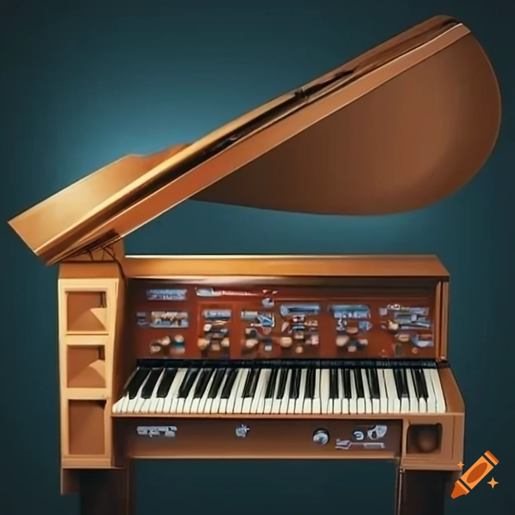 Elementary particles colliding and creating hammond organs