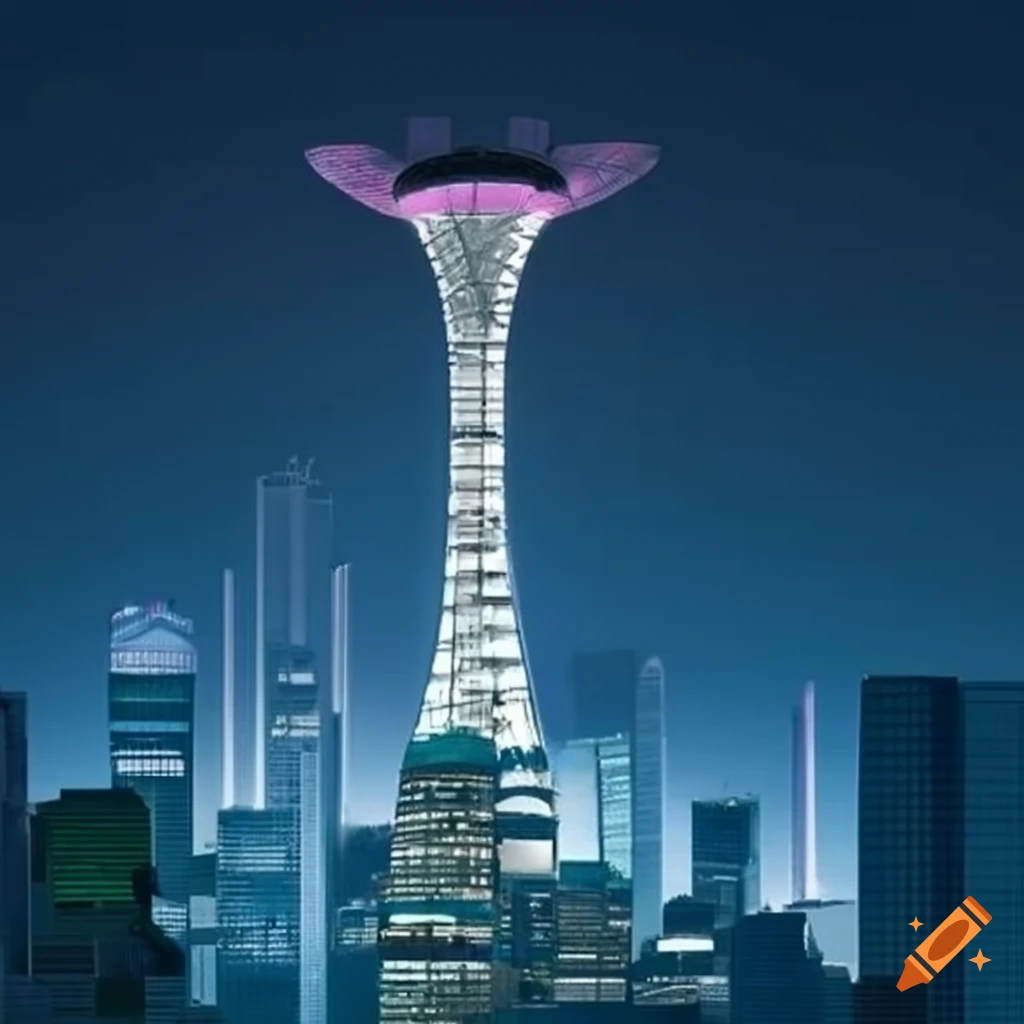 A dense metropolis with futuristic architecture and supertall ...