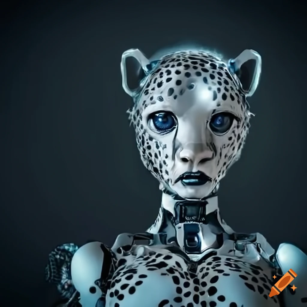 Robot cheetah woman on Craiyon