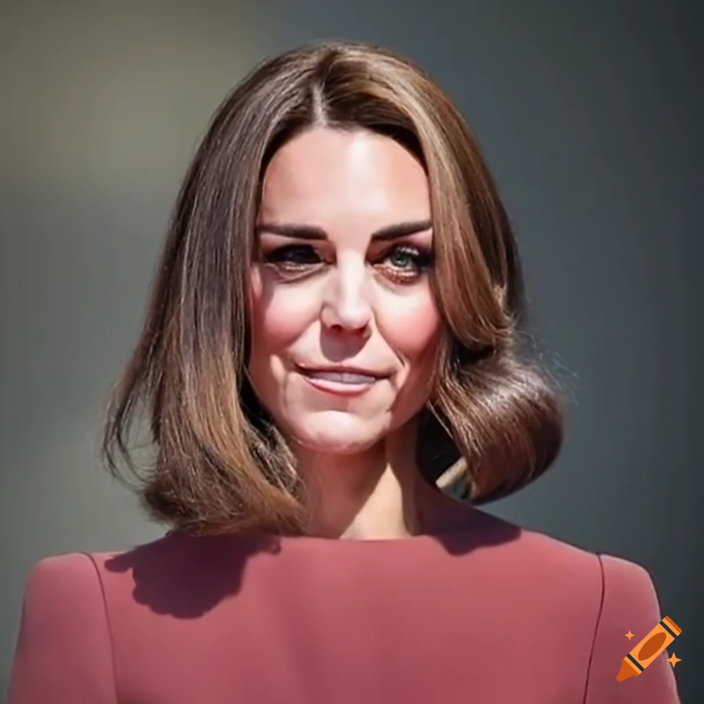 Kate middleton getting her long hair cut short by a stylist at a ...
