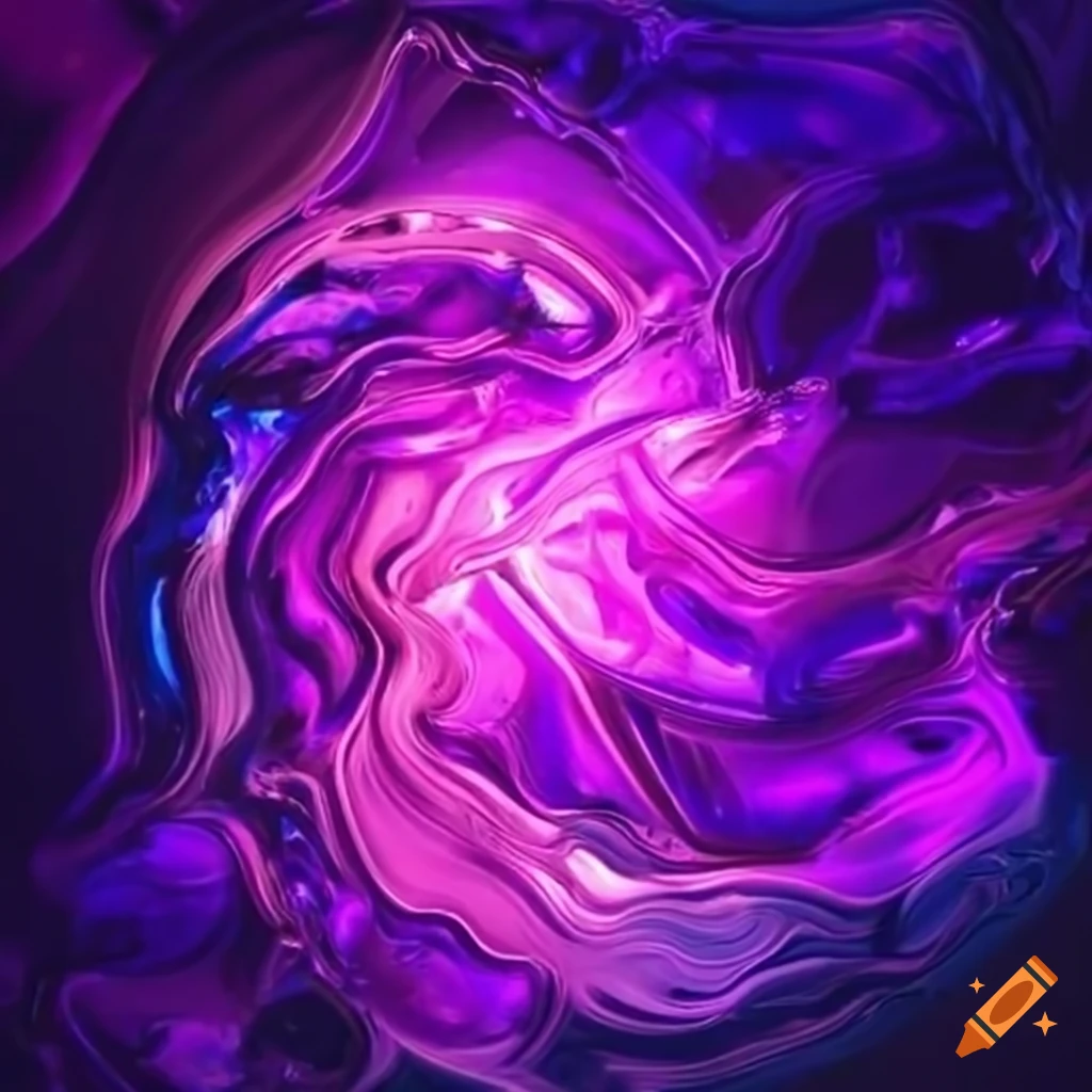 Vivid high detailed, clear, pink, purple and blue energy blast