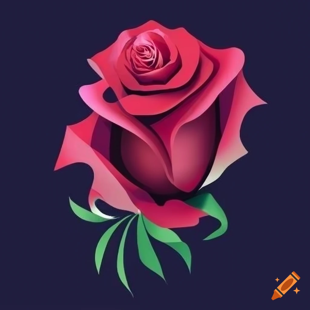 Rose flower. vector art