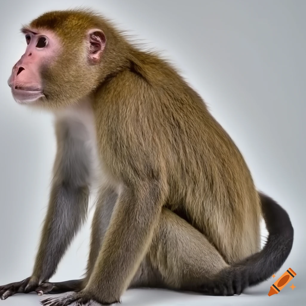 Please generate a high quality image with a monkey lying on the ground ...