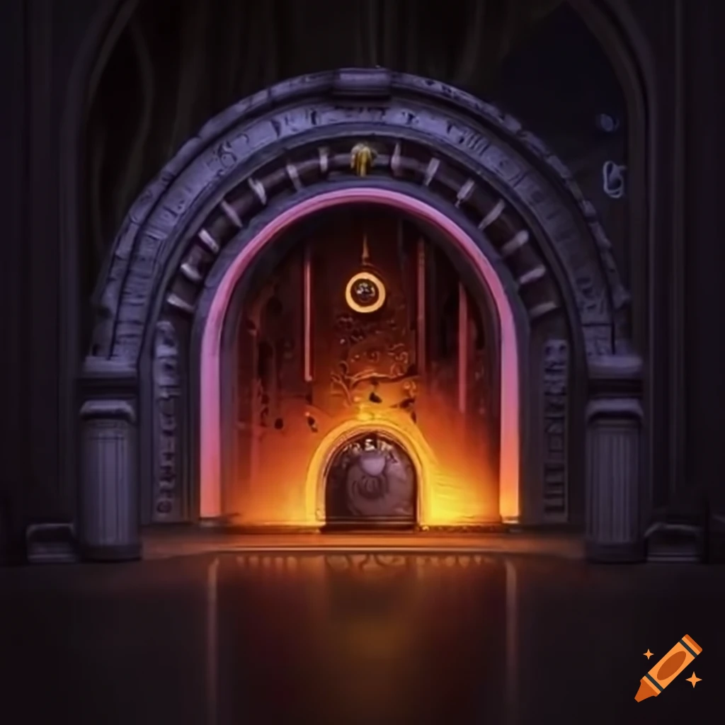 A portal of time with a bunch of clocks and