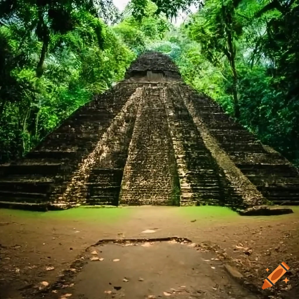 La danta pyramid in guatemala jungle