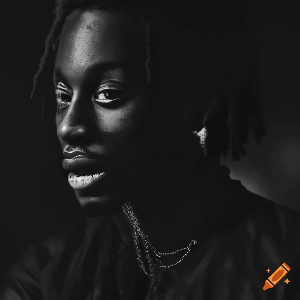 Realistic portrait of rapper playboi carti in high resolution