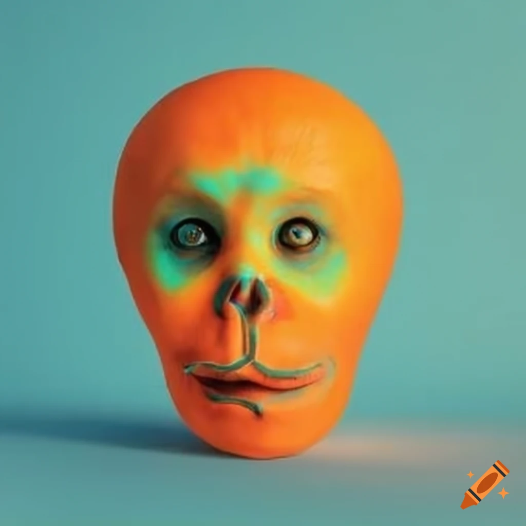 Head like an orange on Craiyon