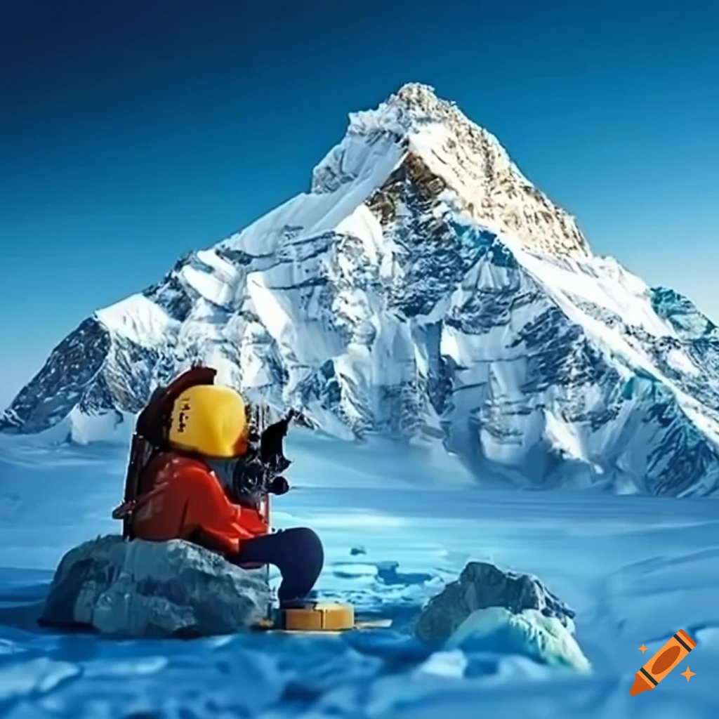 Legos climbing mount everest