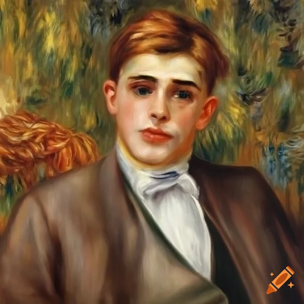 3 rich men in renoir style oil painting on Craiyon