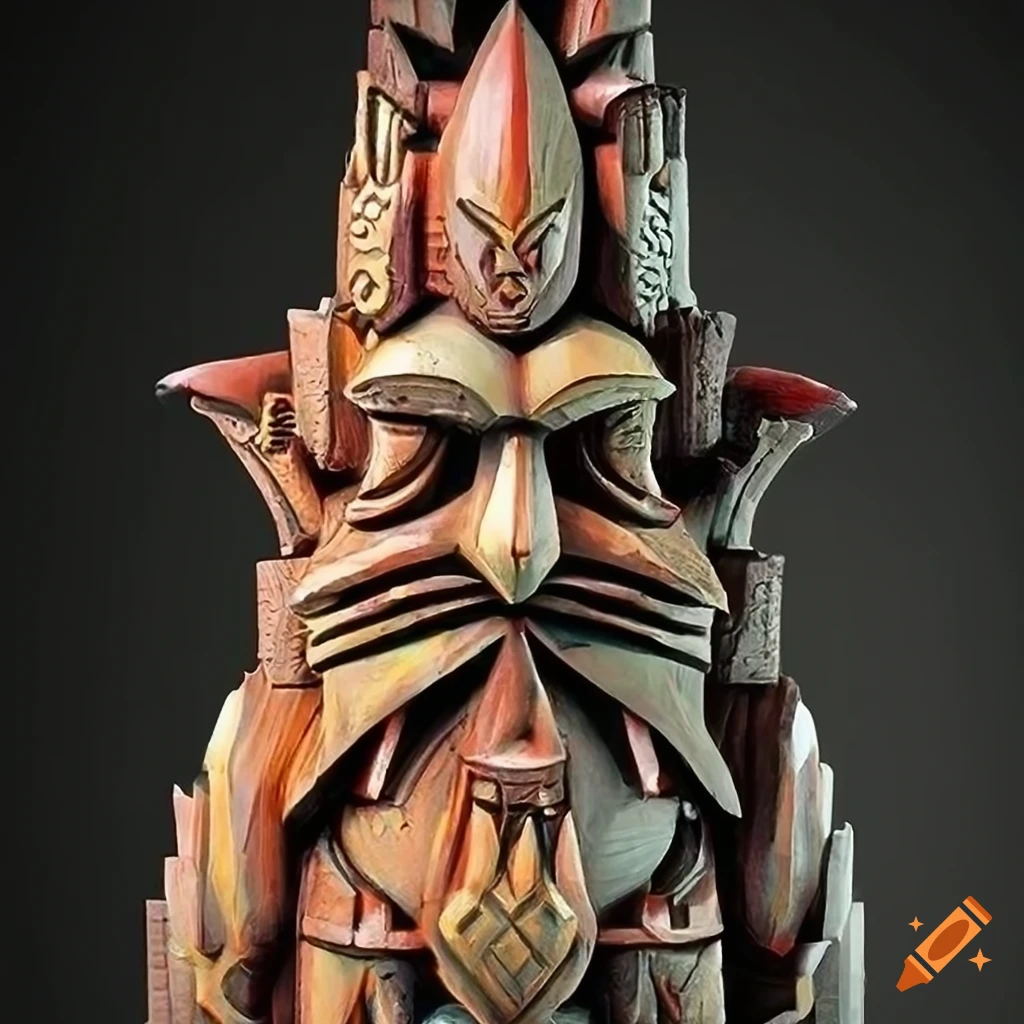‘Architectural Stave carving’-Style, Zelda Boss game sculpture ...