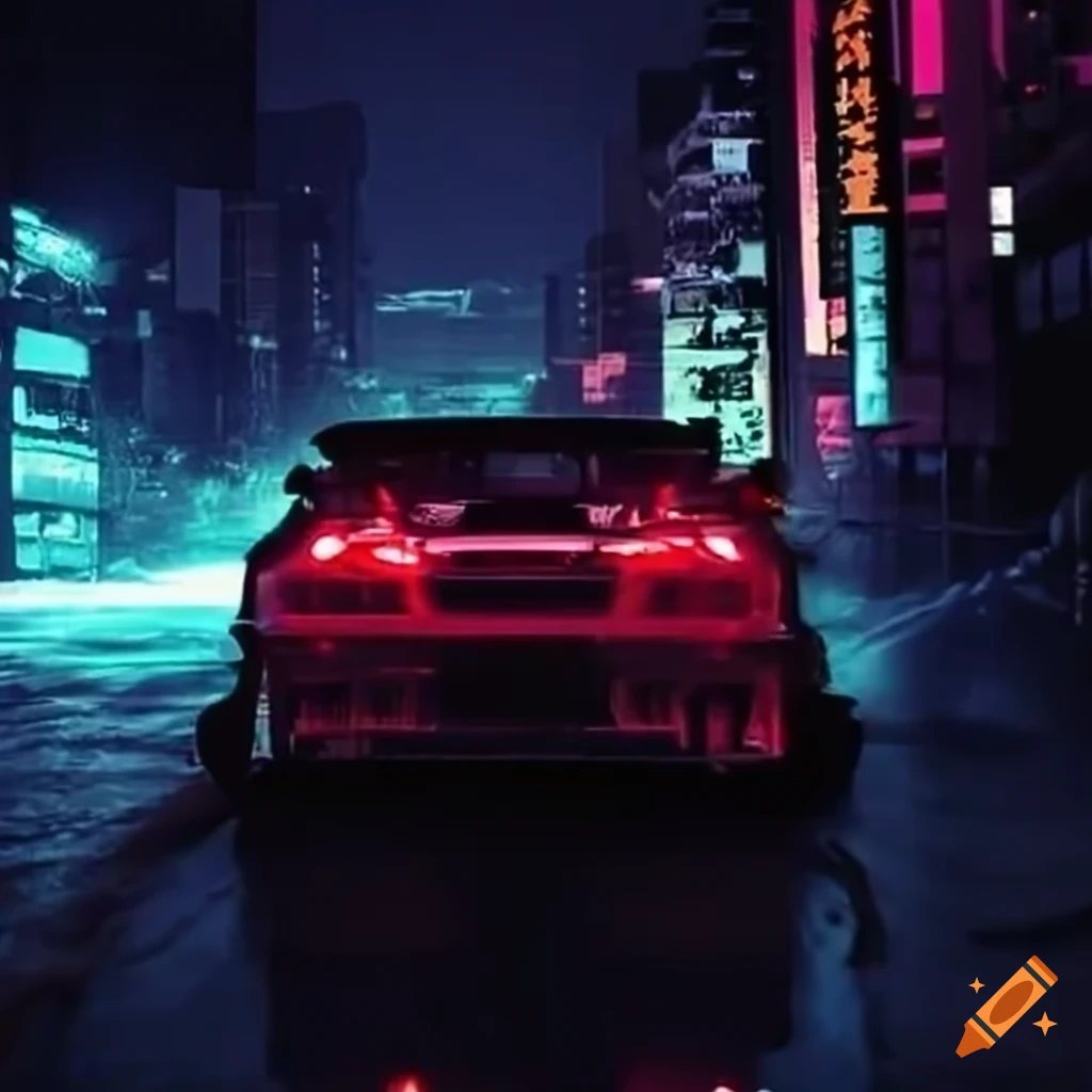 Tokio drift on Craiyon