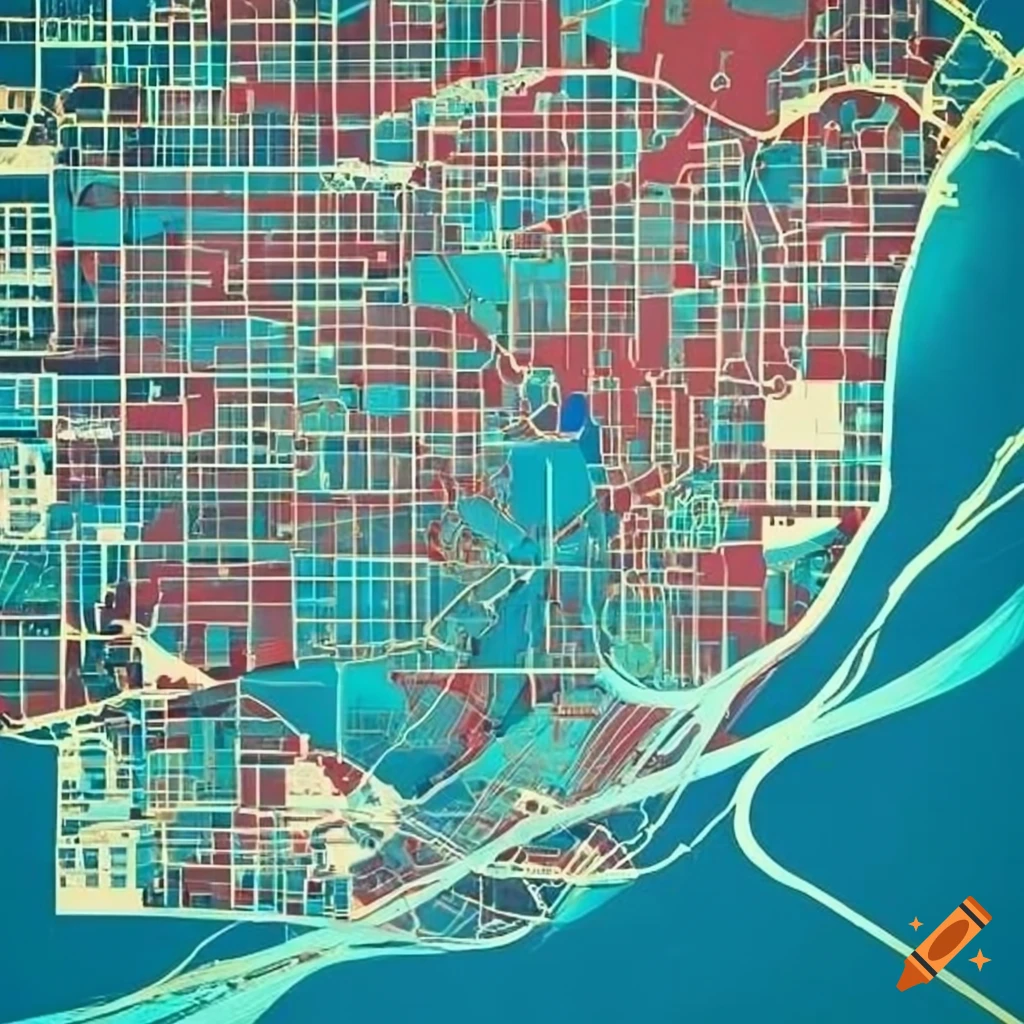 Detailed map of atlanta showing geographic features and landmarks on ...