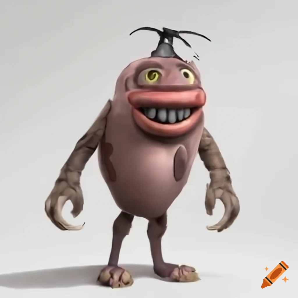 Smiling bonk-a-gonk. full-length-picture