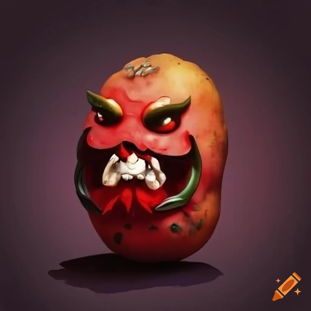 Demon potato on Craiyon