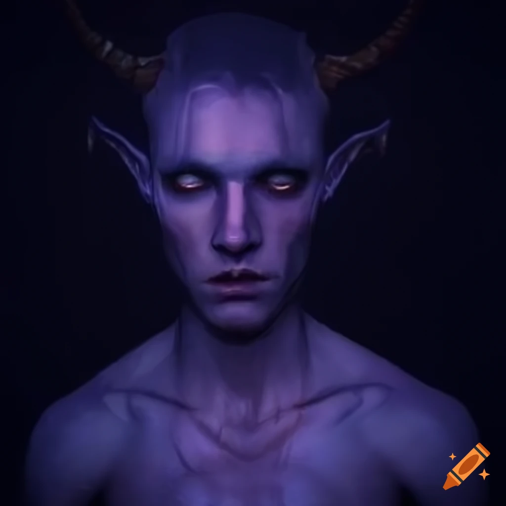An attractive, ethereal humanoid demon male on Craiyon