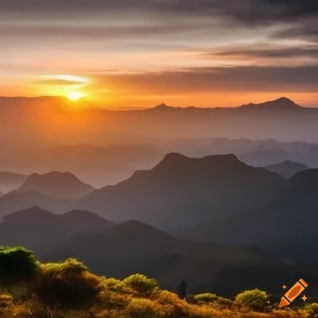 Beautiful Valley Sunset