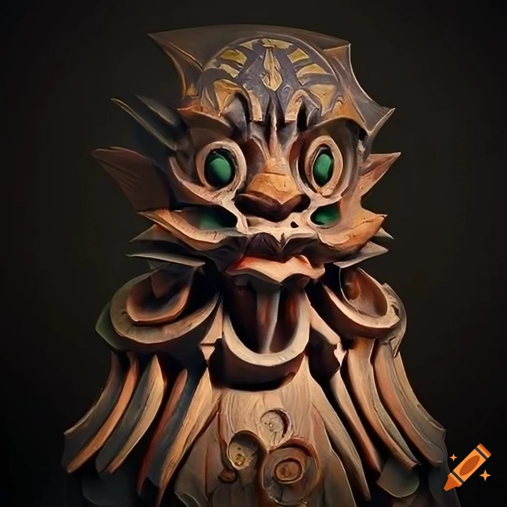 ‘Architectural Stave carving’-Style, Zelda Boss game sculpture ...