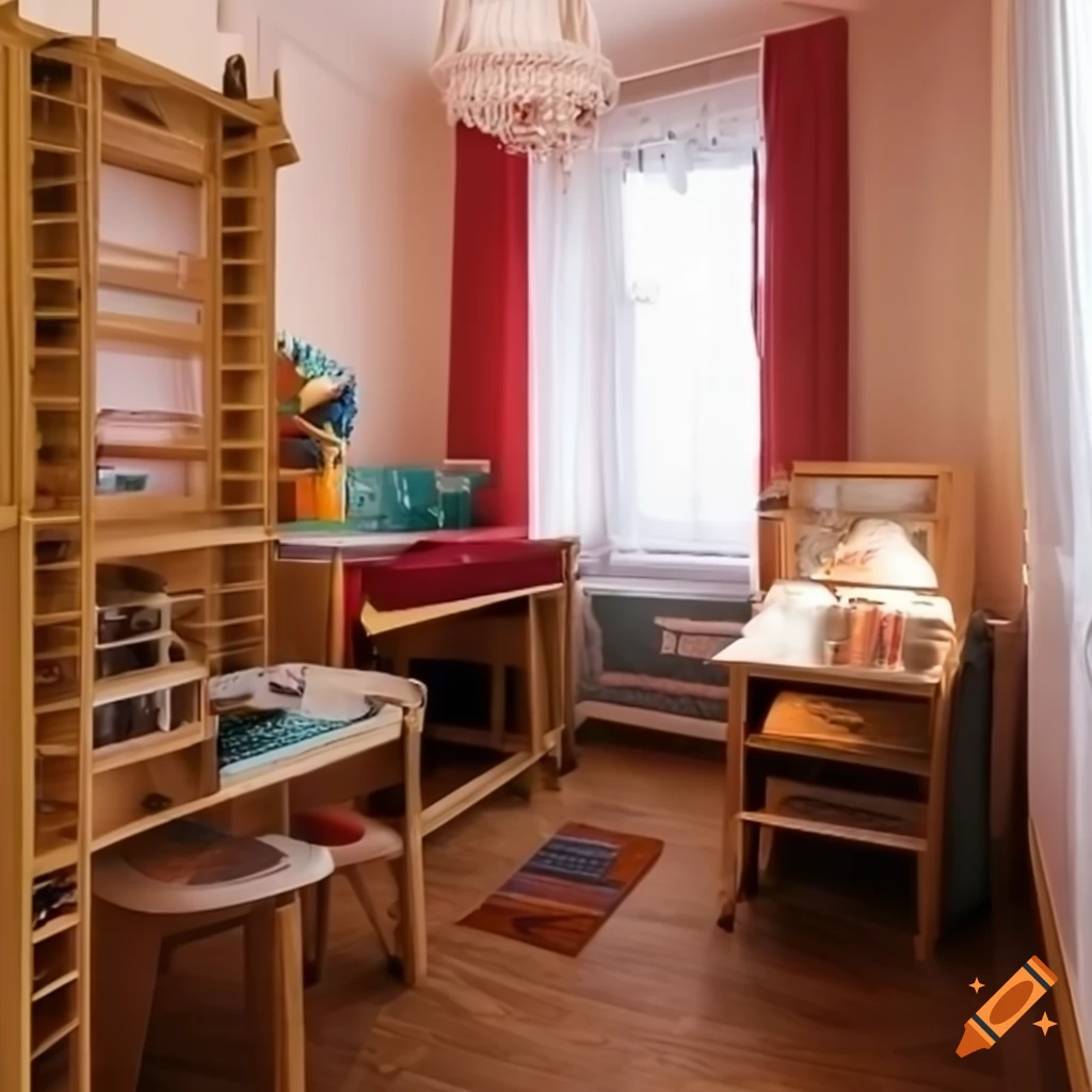 Student room on Craiyon