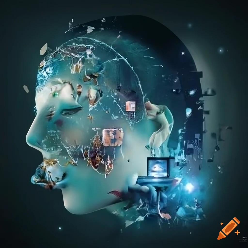 "LinkedIn Connections: A Contemporary Digital Collage": A dynamic and visually engaging digital ...