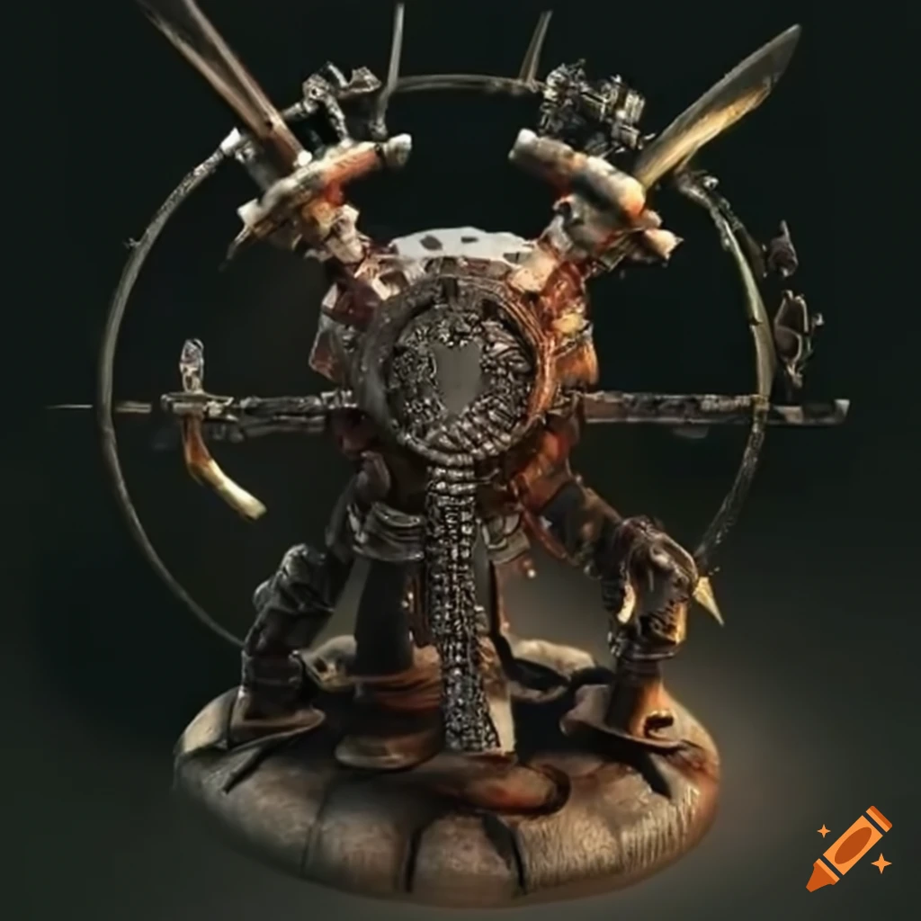 Fantasy army of metalic tripods