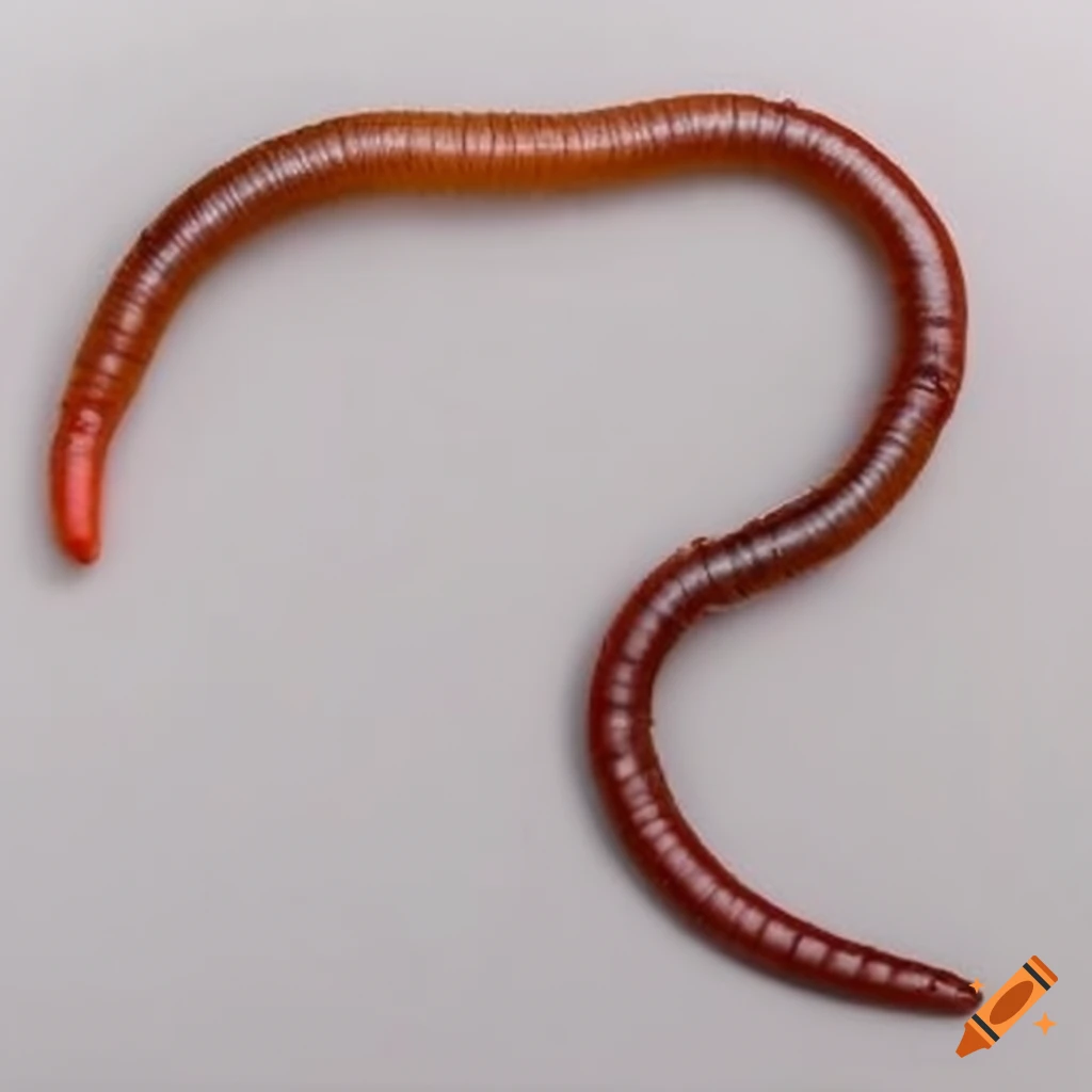 Worms wriggling against a white background