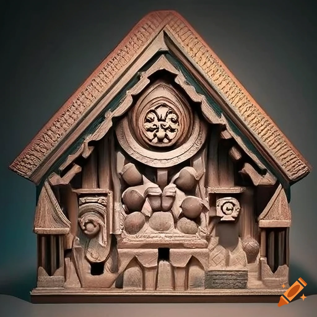 ‘architectural stave carving’-style, zelda boss game sculpture ...
