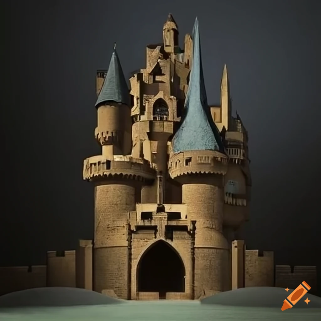 A fairytale castle. brutalist architecture