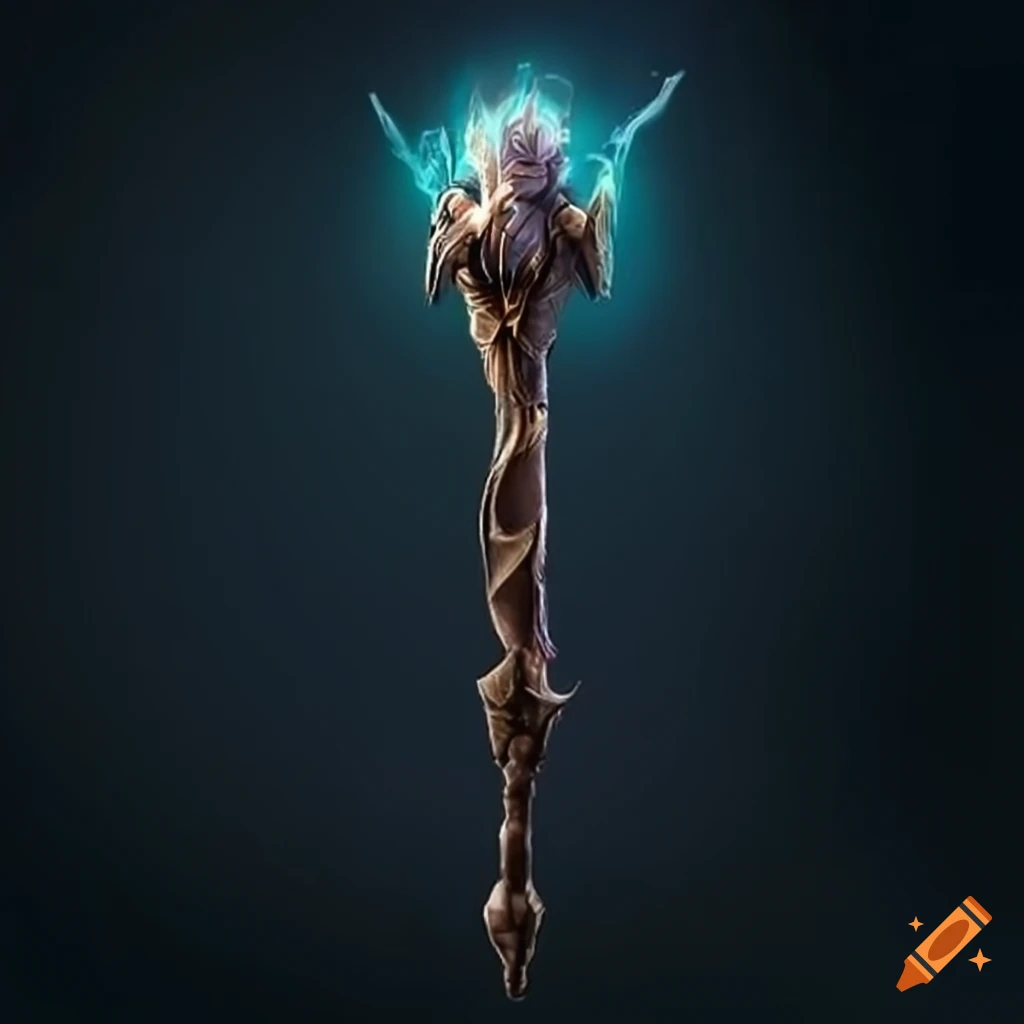 Powerful wizards staff on Craiyon