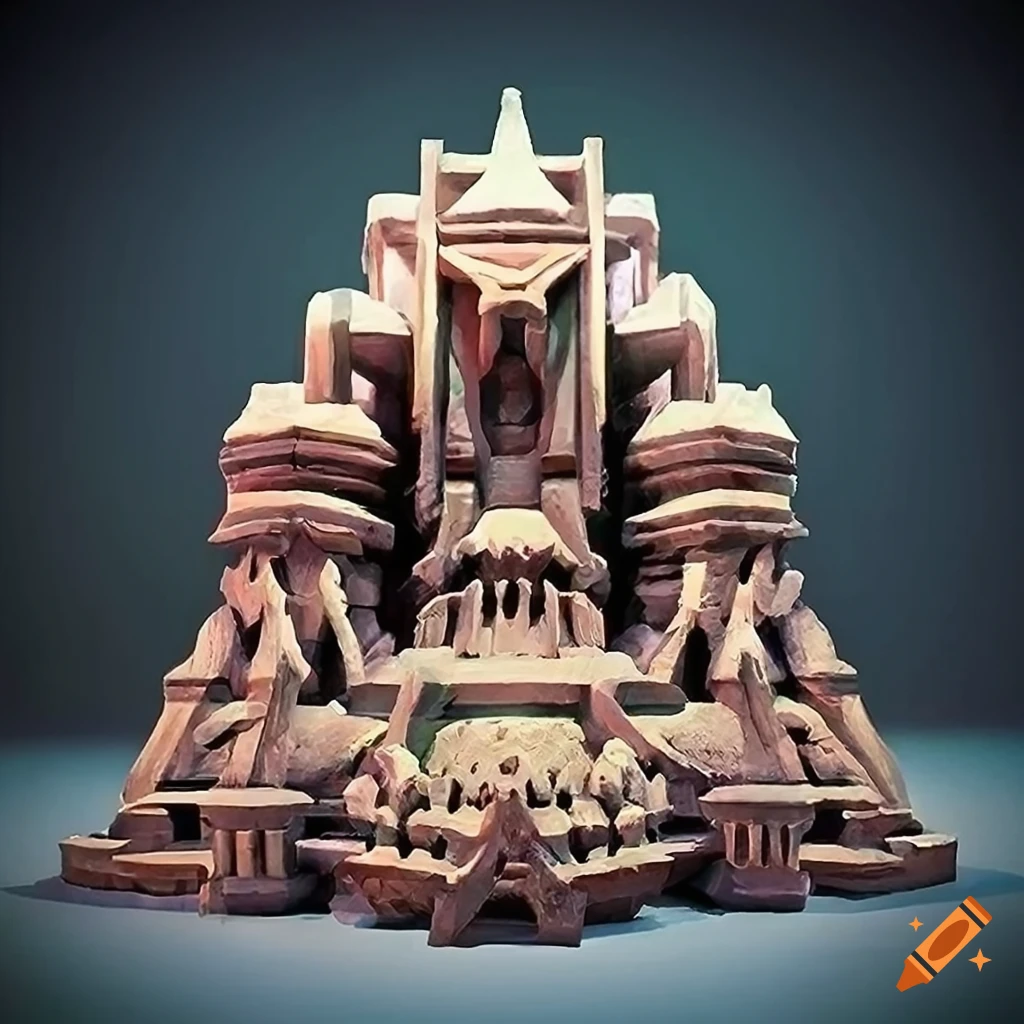 ‘Architectural Stave carving’-Style, Zelda Boss game sculpture ...