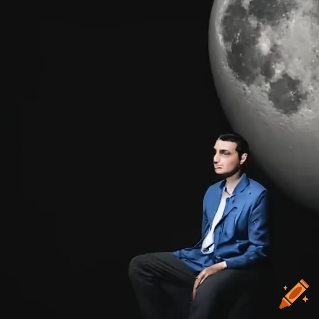 Ben Shapiro watches the moon landing on Craiyon
