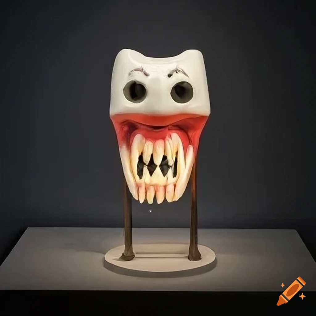 Lamp made of giant teeth on Craiyon