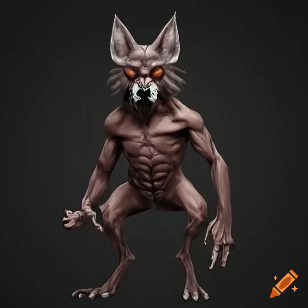 Evil jackal thin humanoid on Craiyon