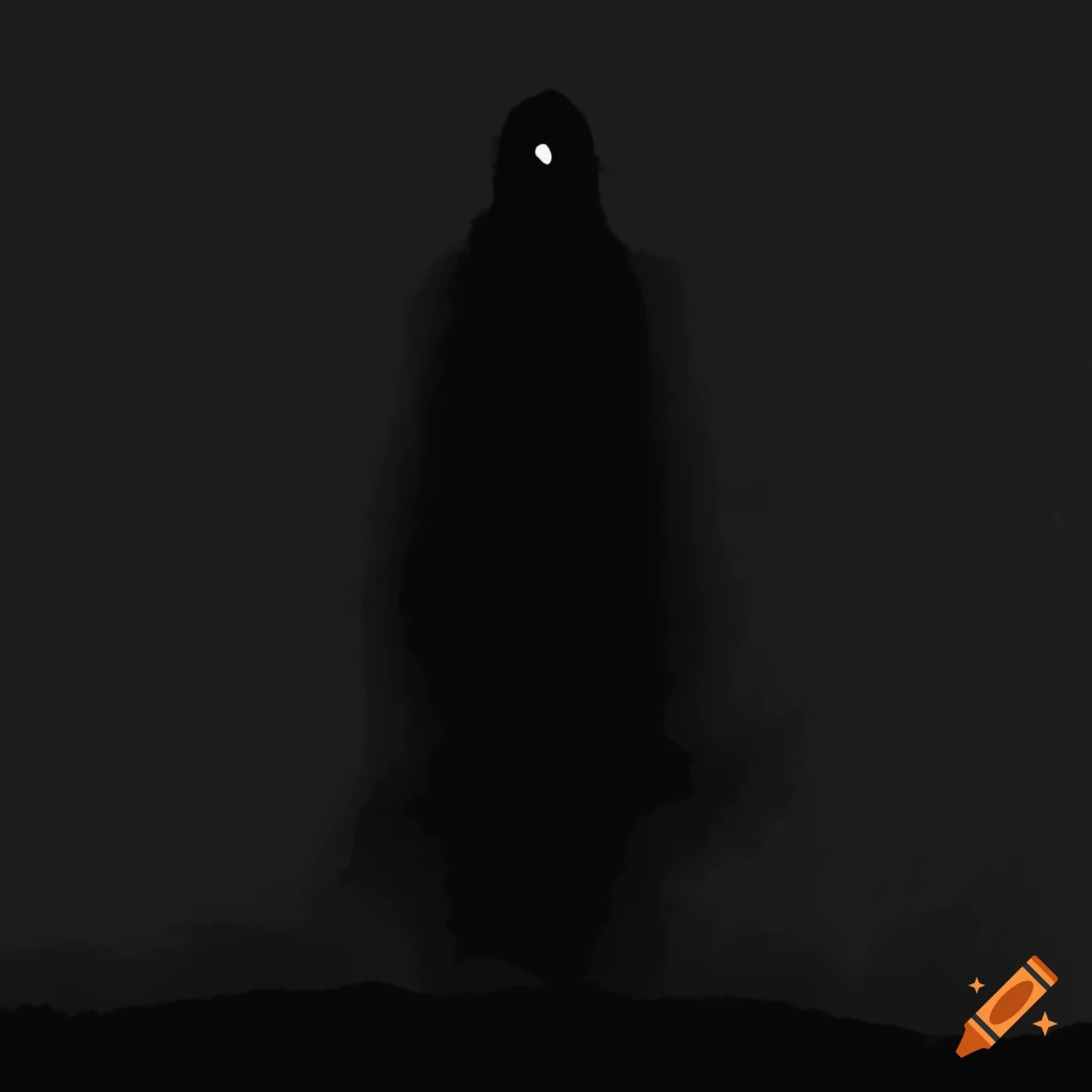 A mysterious silhouette against an ominous background