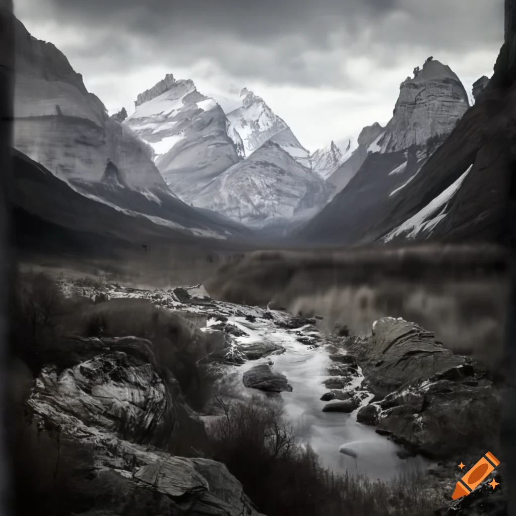 Rocky mountains 1800's on Craiyon