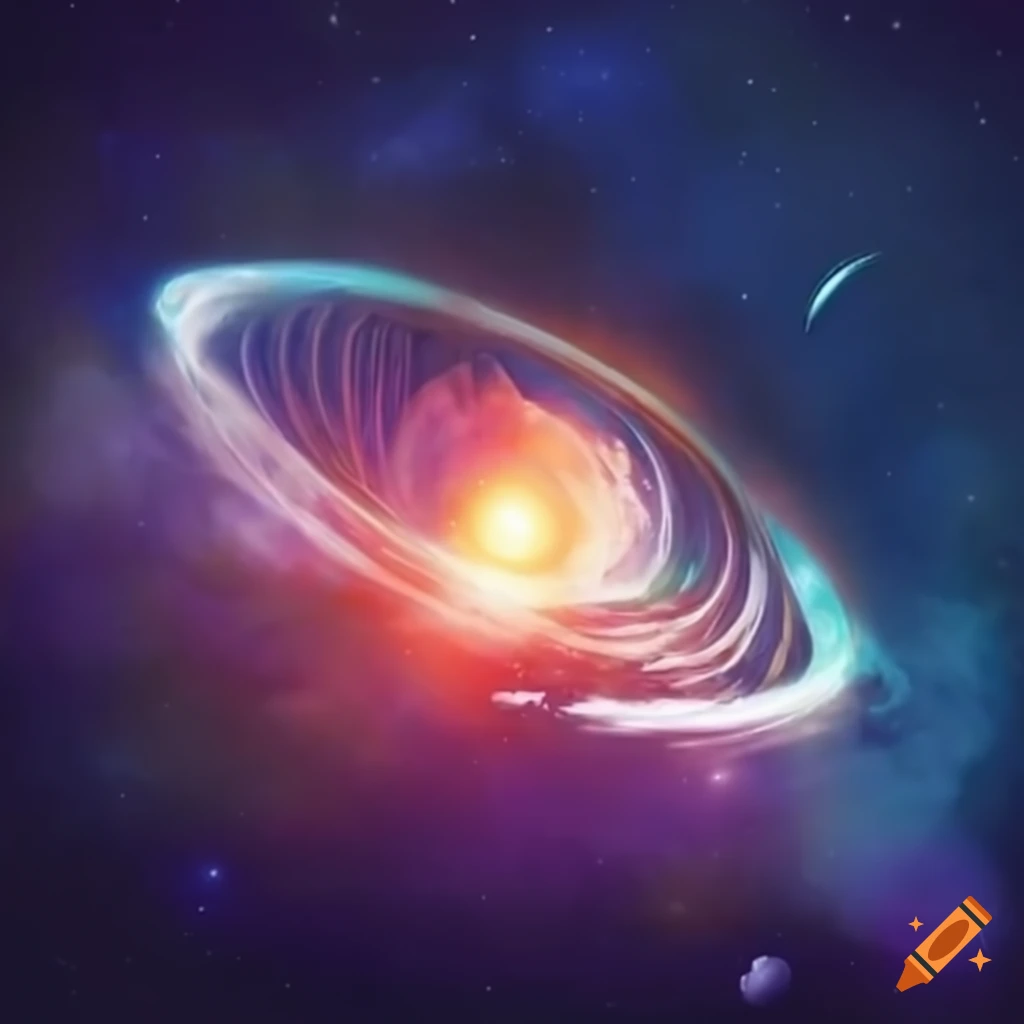 Battle in the sky in the core of the universe on Craiyon