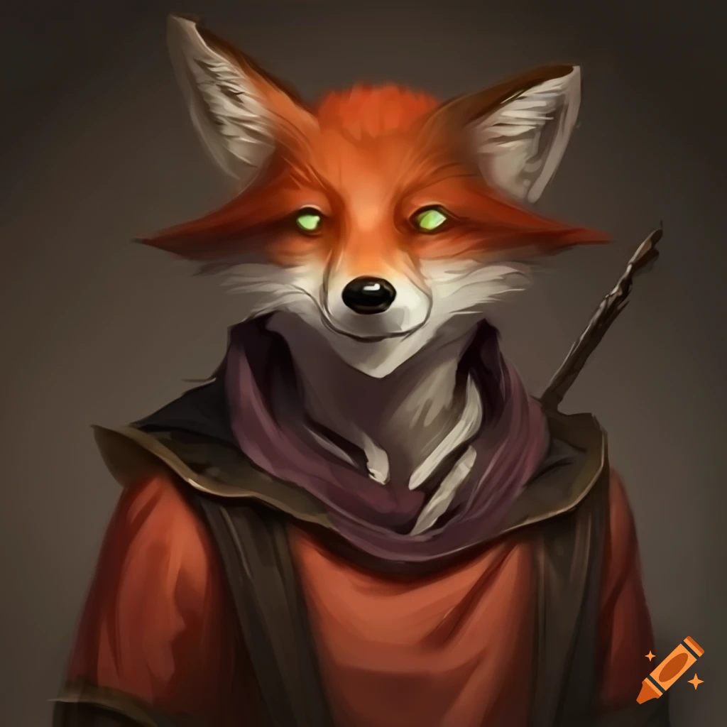 A fantasy fox human thief