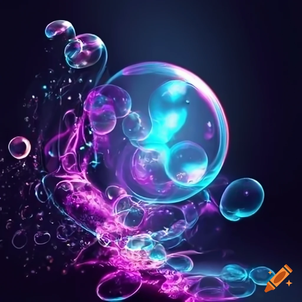 Bubble magic. Digital art. Dynamic on Craiyon