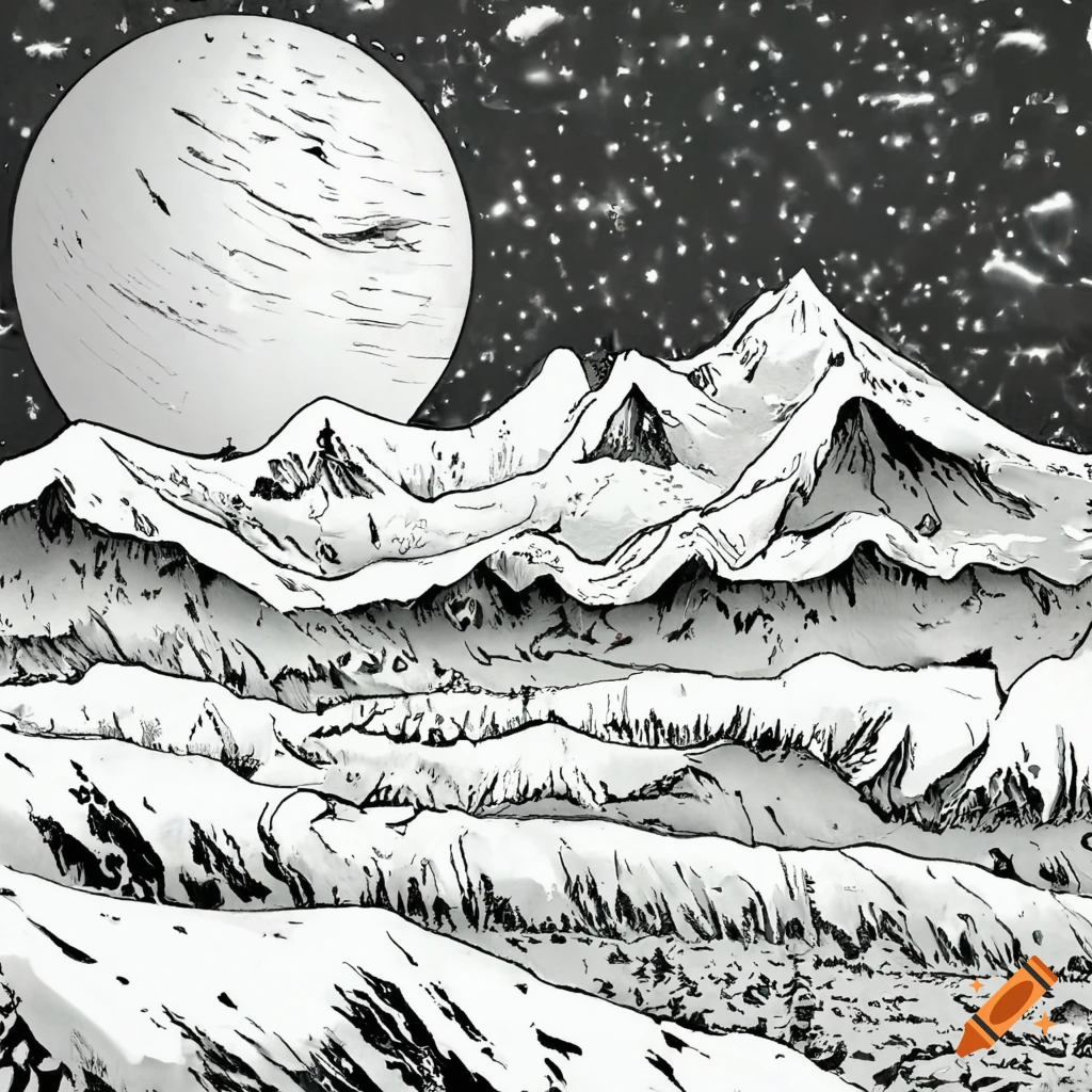 A map of a snowy mountain