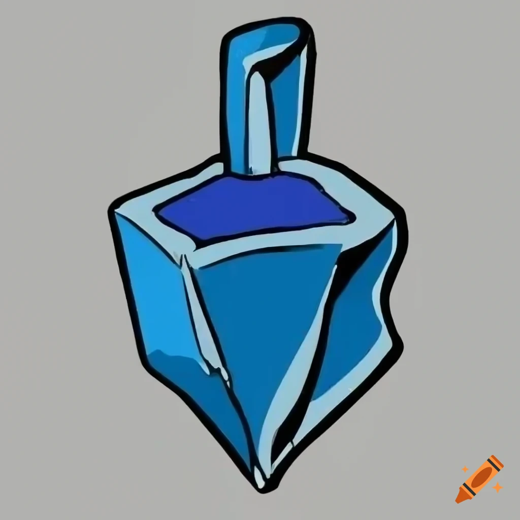 Minimalist hanukkah dreidel logo on Craiyon